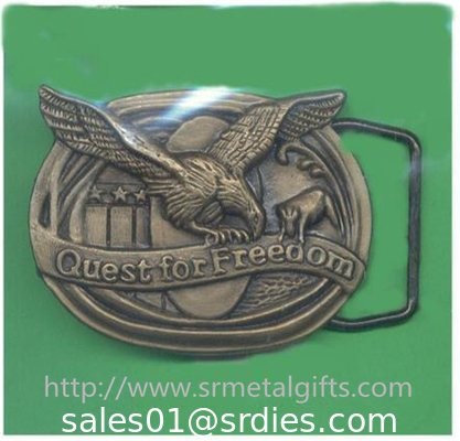 Vintage retro metal antique brass American eagle emblem men's belt buckles, zinc alloy, supplier
