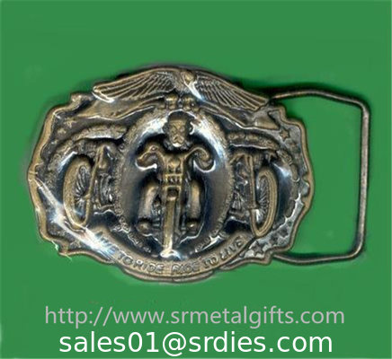 Vintage American Indians design metal belt buckle,old time antique brass metal belt buckle supplier