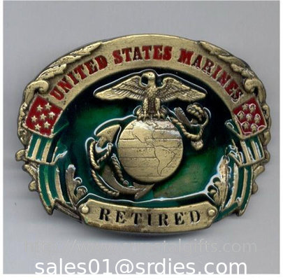 Enamel eagle emblem metal belt buckle for men belts, zinc alloy, China factory, supplier
