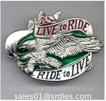 Enamel eagle emblem metal belt buckle for men belts, zinc alloy, China factory, supplier
