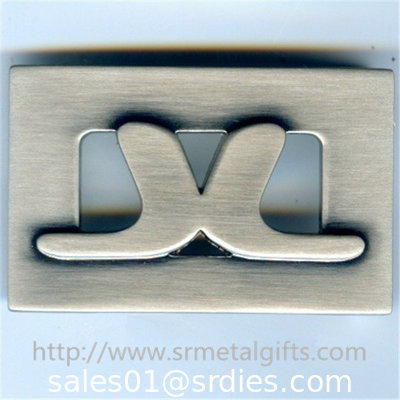 Brush nickel flat belt buckle with engraved logo, custom made alloy belt buckle, supplier
