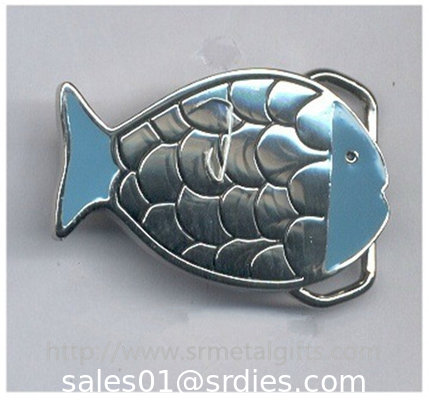 Fish designed enamel belt buckles, China factory custom enamel metal belt buckles, supplier