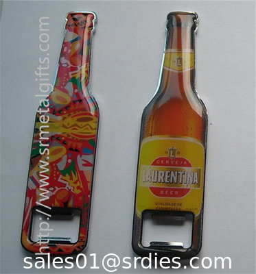 Epoxy bottle design metal bottle opener keyring, epoxy dome bottle shape bottle opener, supplier