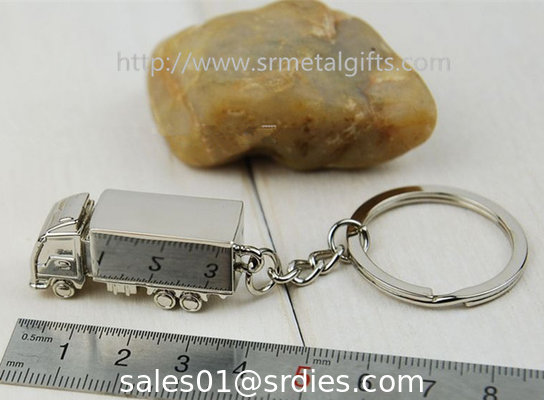 Miniature truck drop pendant key ring, car charm pendant keychain, zinc alloy, supplier