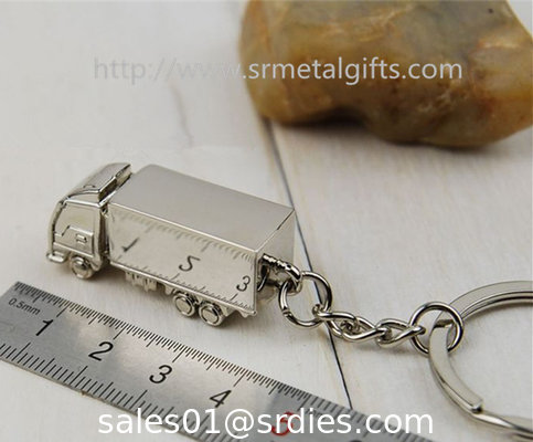 Miniature truck drop pendant key ring, car charm pendant keychain, zinc alloy, supplier