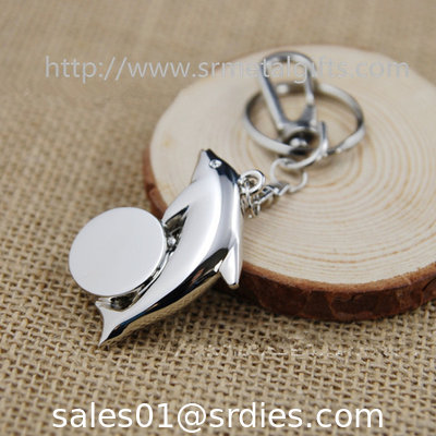 Luxury chrome fish designer compass keyring, custom hiking compass keyring, supplier