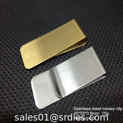 Promotional stainless steel money clips, plain S.S. money clips for sale, supplier
