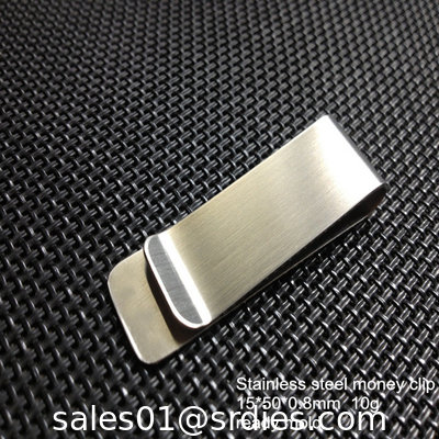 Slim stainless steel money clips, plain slim metal money clips for business gifts, supplier