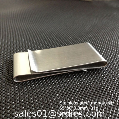 Brush stainless steel money clips, ready mold, plain cheap SS money clips for sale, supplier