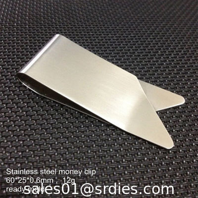 Thin slim brush steel money clips for business gift, ready mold SS money clips for sale, supplier