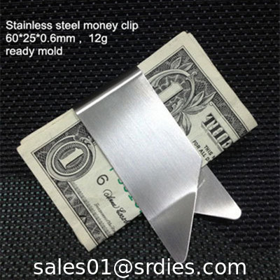 Thin slim brush steel money clips for business gift, ready mold SS money clips for sale, supplier