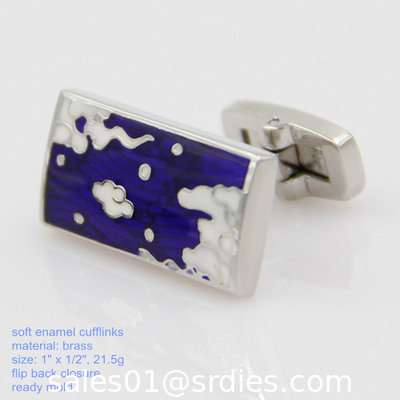 Soft enamel vintage flower cufflinks, highest quality stocked cufflinks for sale, supplier
