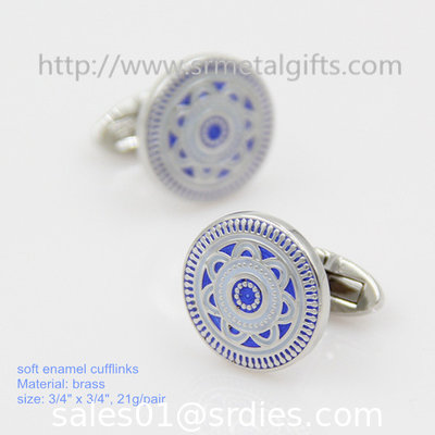 Premium soft enamel cufflinks, quality 1" cuff links for business gift set, in stock, supplier
