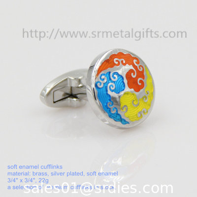 Exquisite soft enamel mens fashion cufflinks in stock, China factory cufflinks for sale, supplier