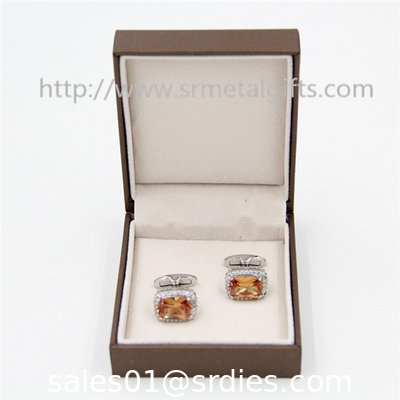 Luxury oval cufflinks for French shirt, stocked silver plated soft enamel cufflinks, supplier