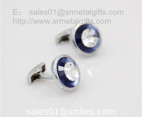 Precious Czech stone cufflinks for men's wear, vintage cufflink with crystal stone inlay, supplier