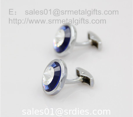 Precious Czech stone cufflinks for men's wear, vintage cufflink with crystal stone inlay, supplier