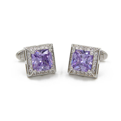 Yellow zircon crystal cuff links, bespoke crystal cufflinks to your designs, supplier