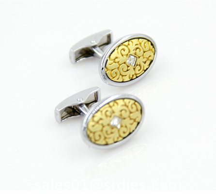 Yellow zircon crystal cuff links, bespoke crystal cufflinks to your designs, supplier