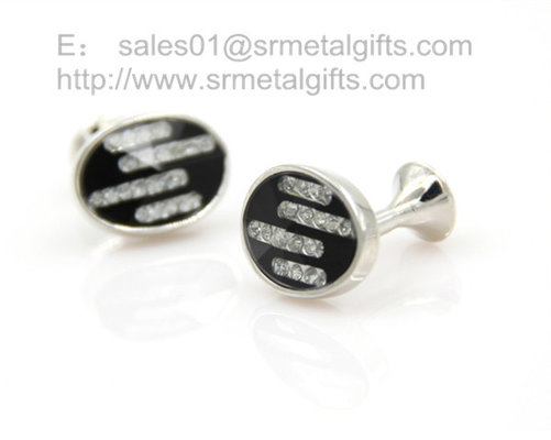 Czech stone oval cufflinks for men gift, oval stone cuff links for business gift set, supplier