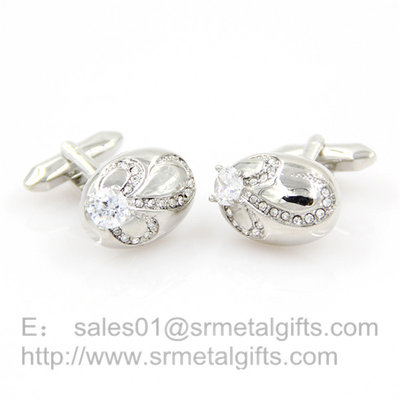 Luxury designer crystal stone cufflinks, stocked jewelry cufflink with rhinestone inset, supplier
