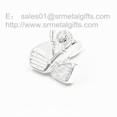 Sterling silver golf driver cufflinks, custom 925 sterling silver cuff links for men, supplier