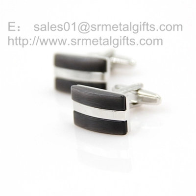 Novelty cat's eye stone cufflinks for men, luxury black cats eye cuff links for Christmas supplier