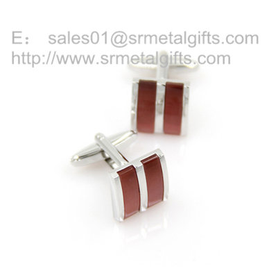 Elegant red cat's eye square cufflinks, 16mm square cufflinks inset with red cats eye, supplier
