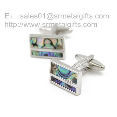 Classic mother of pearl cufflinks for men, 16mm cuff links with mother of pearl inlay supplier