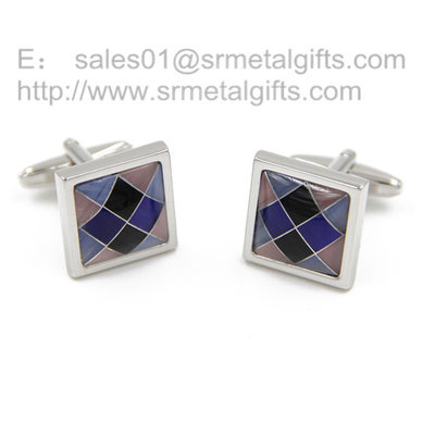 Classic mother of pearl cufflinks for men, 16mm cuff links with mother of pearl inlay supplier