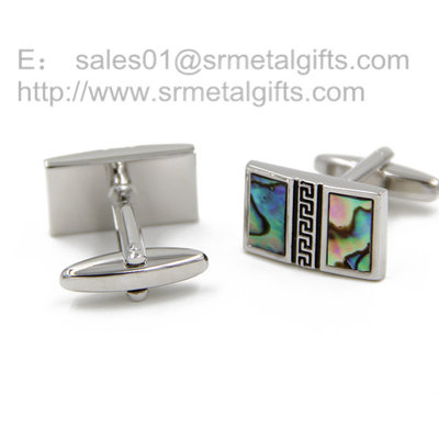 Natural color mother of pearl rectangle cufflinks, rectangle mother of pearl cuff links, supplier