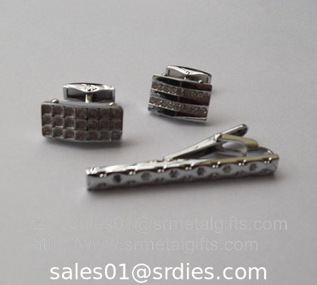 Genuine mother of pearl tie clip and cufflink set, colored MOP clasp tie bar and tie clip, supplier