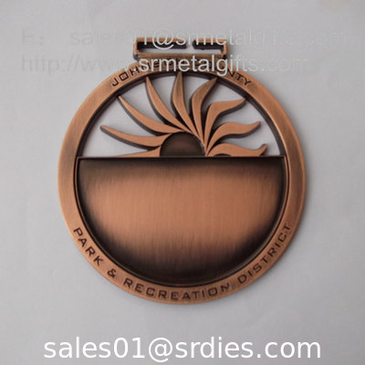 Custom antique bronze sport games medals with lace, bronze engraved sports medallions, supplier
