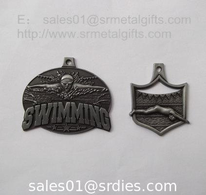 Custom antique bronze sport games medals with lace, bronze engraved sports medallions, supplier