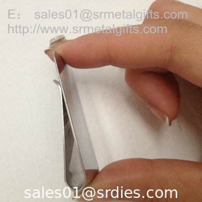 Engraved logo steel money clips, stainless steel money clips small quantity wholesale, supplier