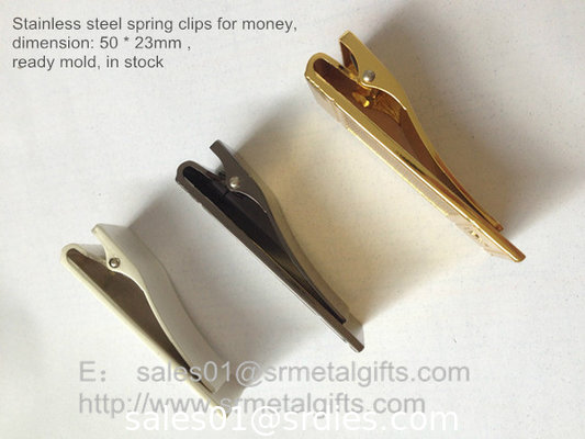 Wire spring metal clip for money and paper, wire spring steel money clips, supplier