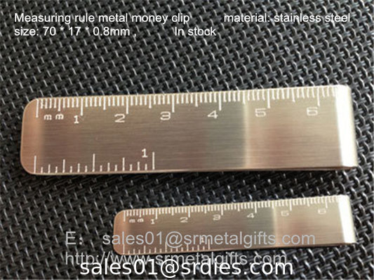 Brushed stainless steel extra slim money clip, slim brush steel money clips, supplier