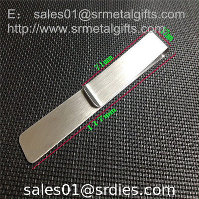 Brushed stainless steel extra slim money clip, slim brush steel money clips, supplier