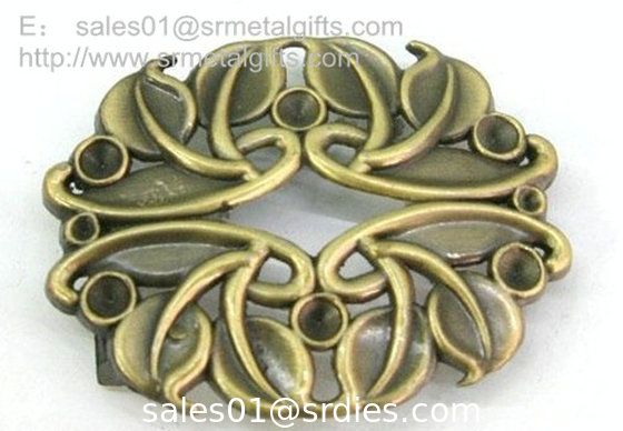 Antique brass hollow engraved flower belt buckle, tailored antique men's belt buckles, supplier