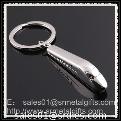 Chrome plated luxury train keychain, chrome train key fob keychains, supplier