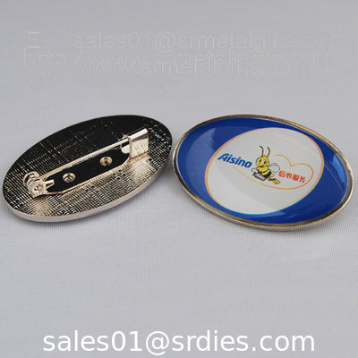 Epoxy dome promotional lapel pin with safety pin, tailored branding epoxy lapel pins, supplier