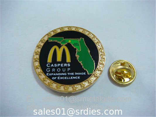 Exquisite enamel volunteer lapel pin, tailored enamel lapel pin for garment ornament, supplier