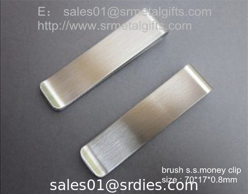 Brushed stainless steel money clips, wholesale custom polish steel money clips, supplier