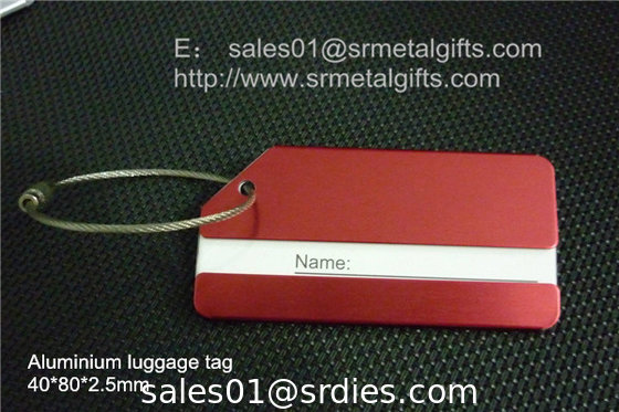 Colored Aluminum tag with slide paper insert, personalized aluminium tags, supplier