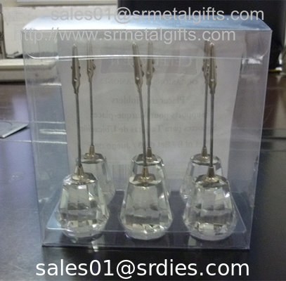 Name card clip with crystal base, memo holder for wedding party decorations, supplier