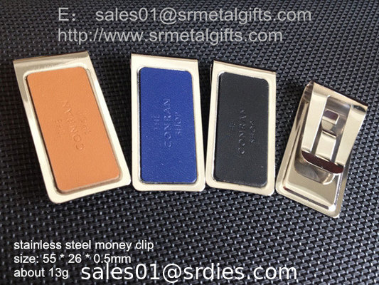Strong resilient stainless steel money clip for money and paper, metal money clips on sale supplier