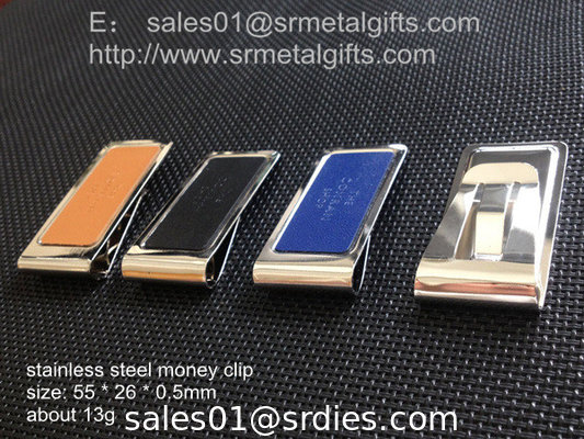 Strong resilient stainless steel money clip for money and paper, metal money clips on sale supplier