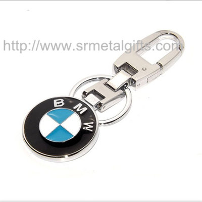 Enamel metal BMW car logo coin holder keychains, custom auto logo keychains, supplier