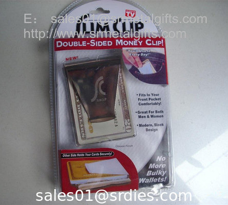 Double side stainless steel money clip credit card holder, smart money clip wallet, supplier