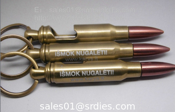 Screen print bullet beer bottle opener key tags discount price, ready mold, supplier